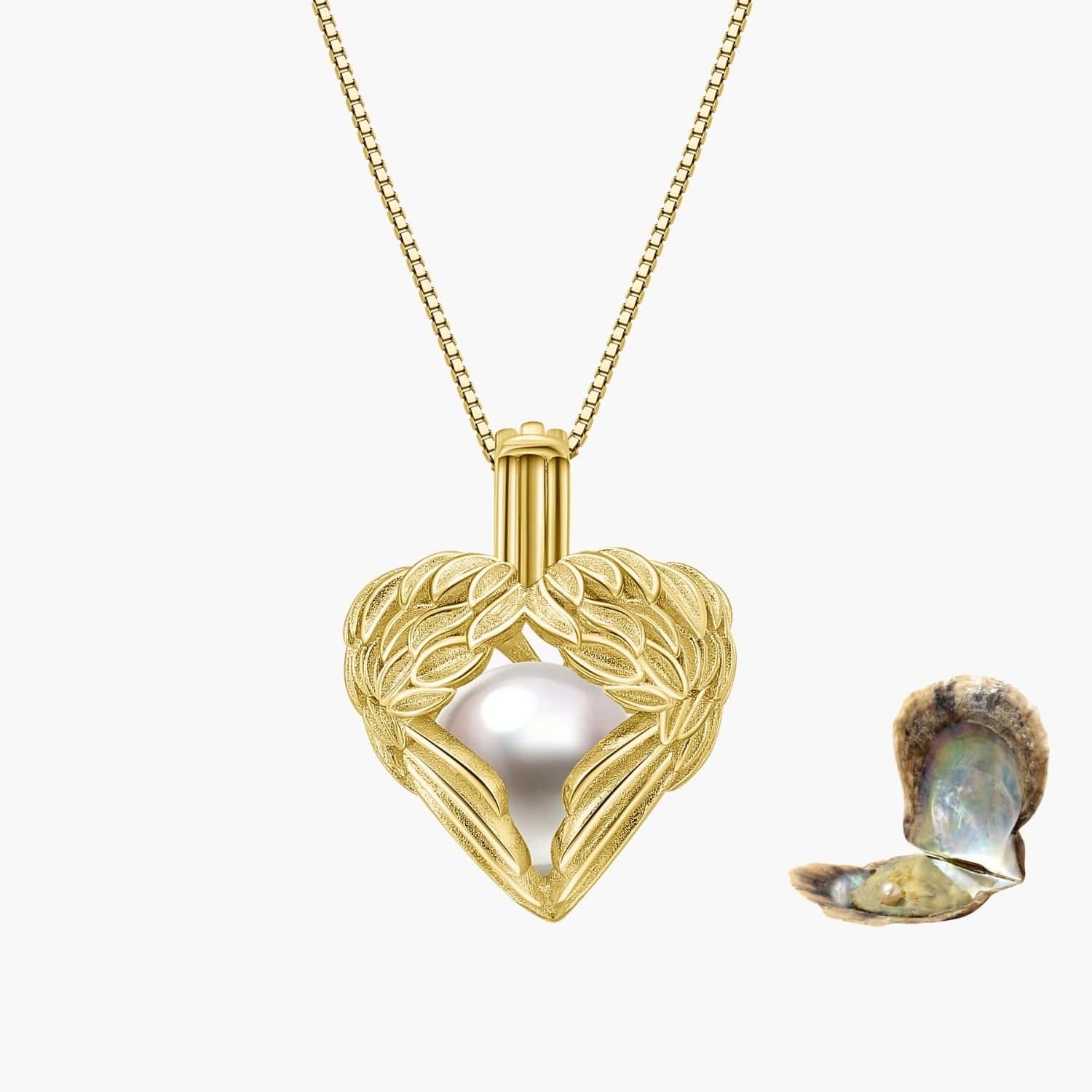 Collier ange gardien | Argent et Or - Perles à Souhaits